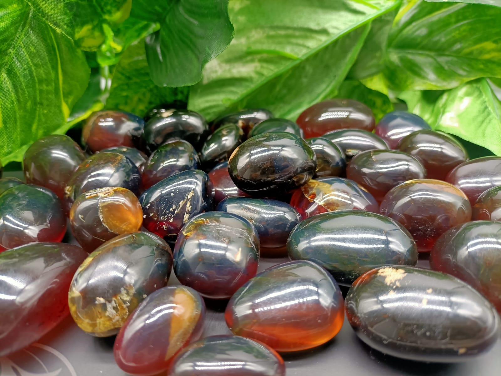 Genuine Sumatra Blue Amber Tumbled Stone RARE – Crystal Wellness