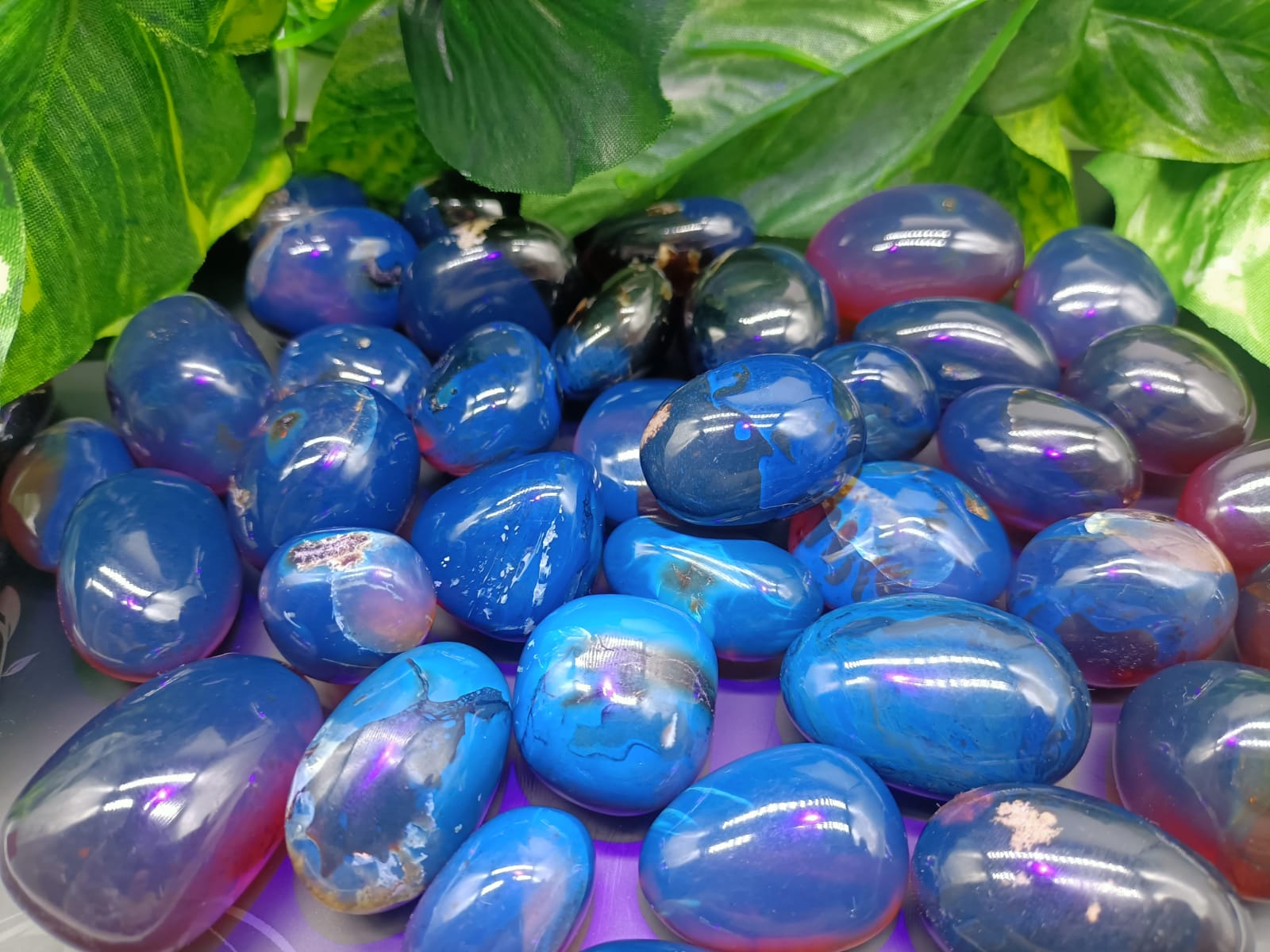 Genuine Sumatra Blue Amber Tumbled Stone RARE – Crystal Wellness