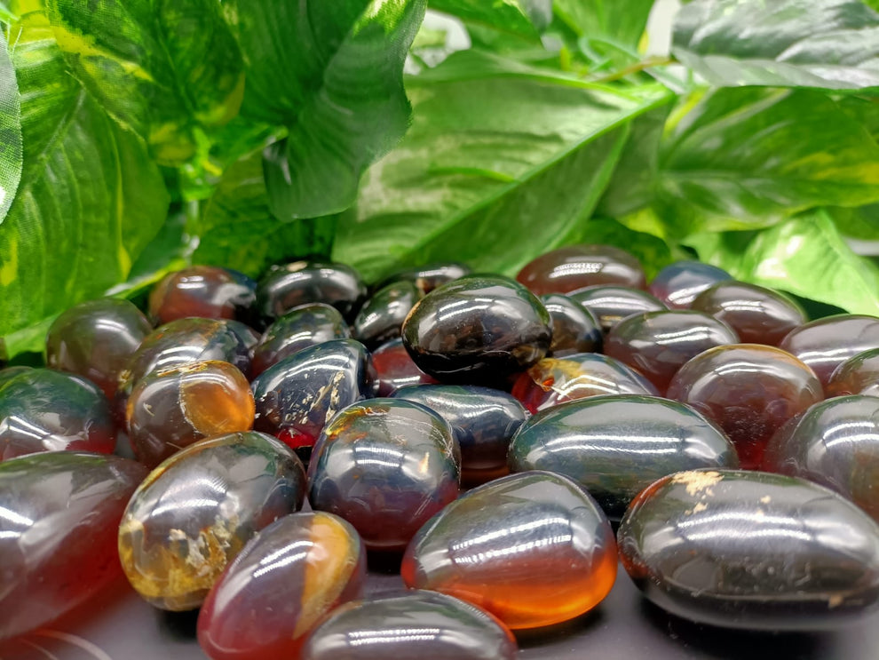 Genuine Sumatra Blue Amber Tumbled Stone RARE – Crystal Wellness