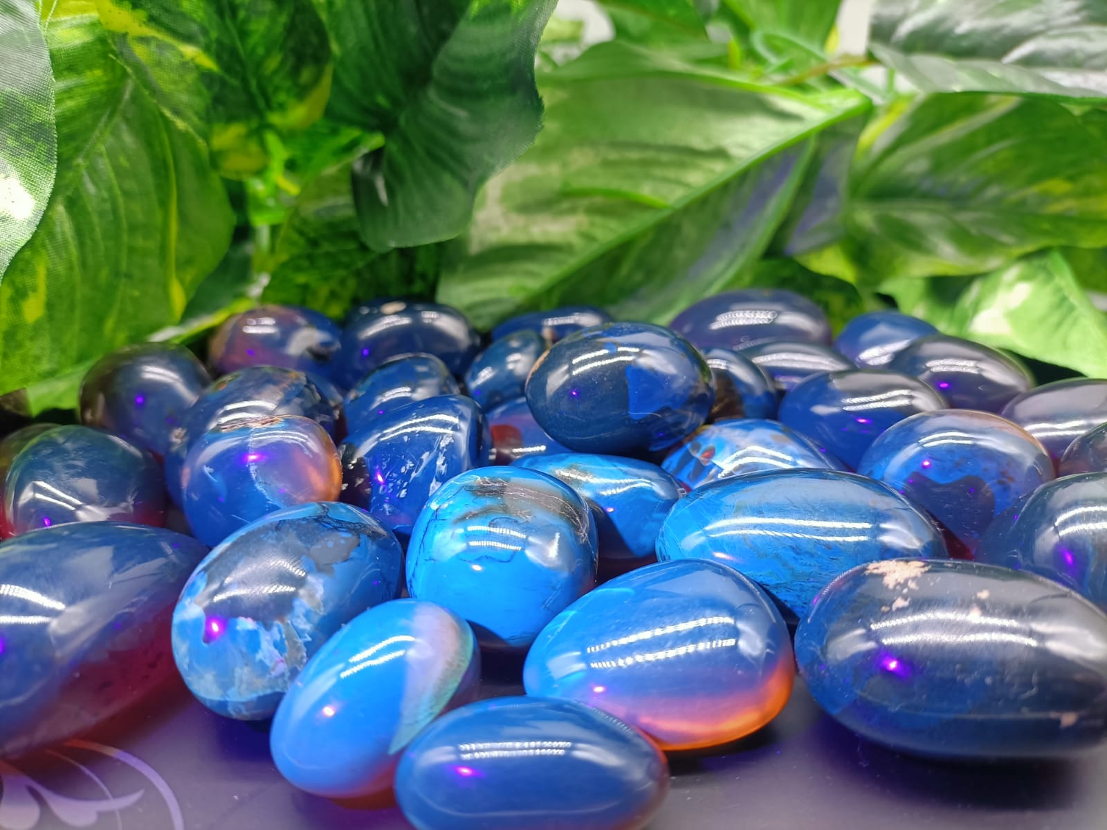 Genuine Sumatra Blue Amber Tumbled Stone RARE – Crystal Wellness
