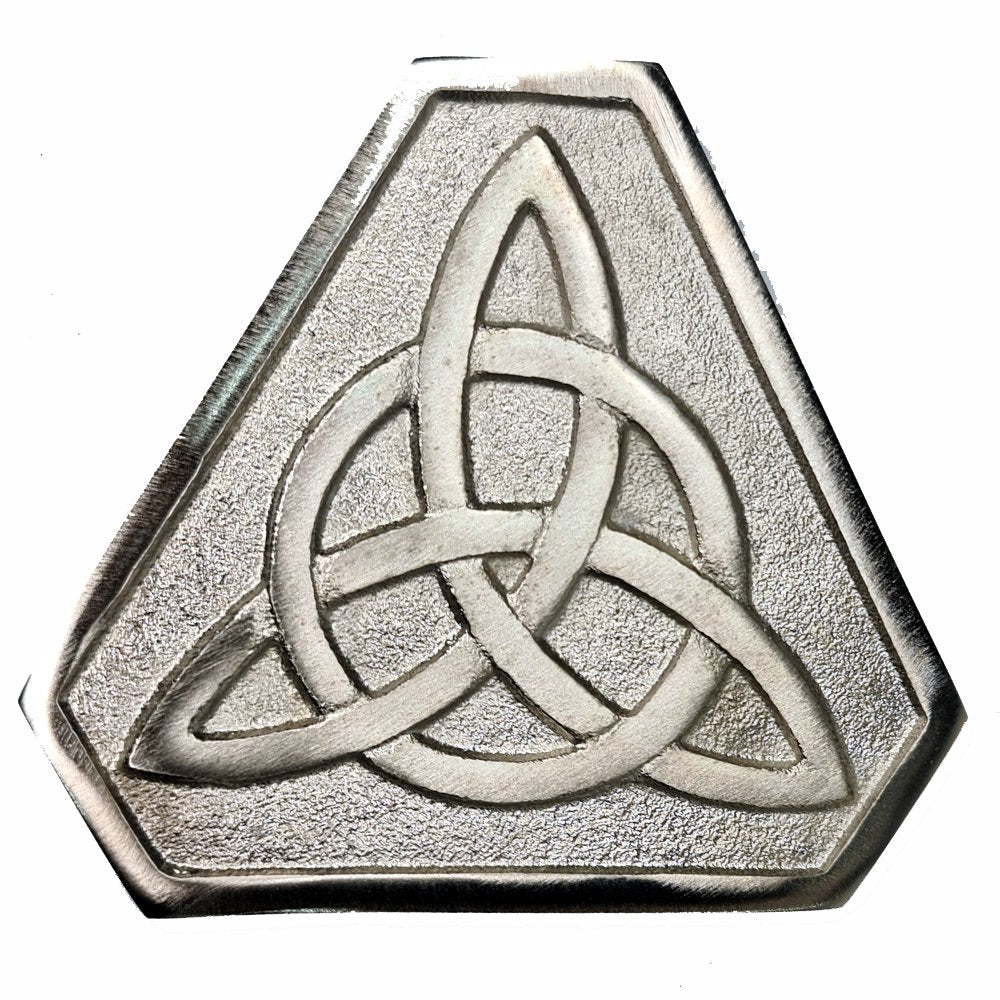 ALTAR TILE - Triquetra Aluminium 12.5cm – Crystal Wellness