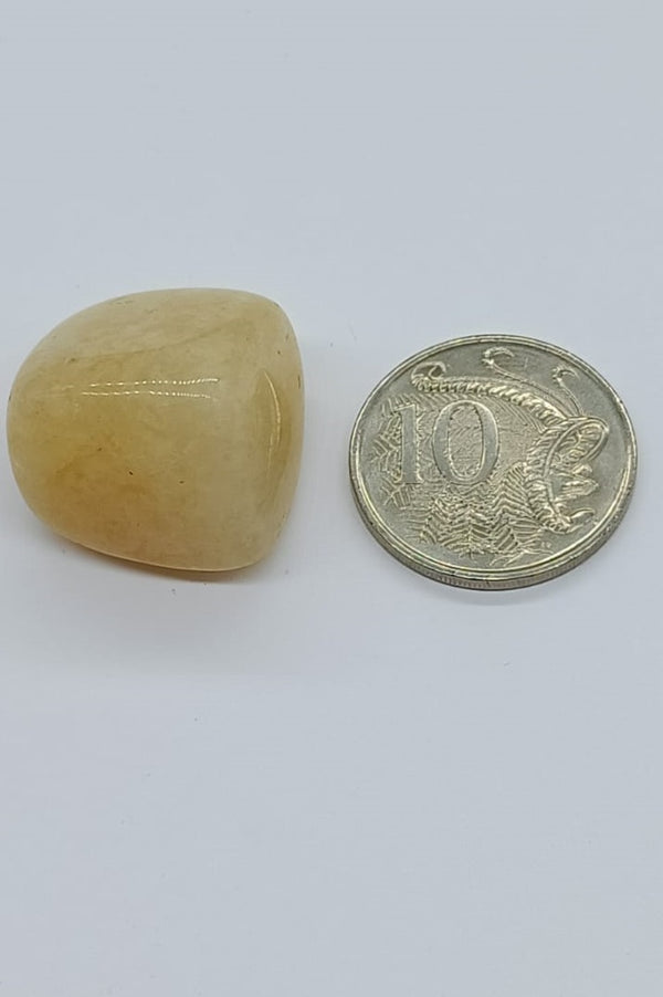 Yellow Jade Tumbled Stone – Crystal Wellness